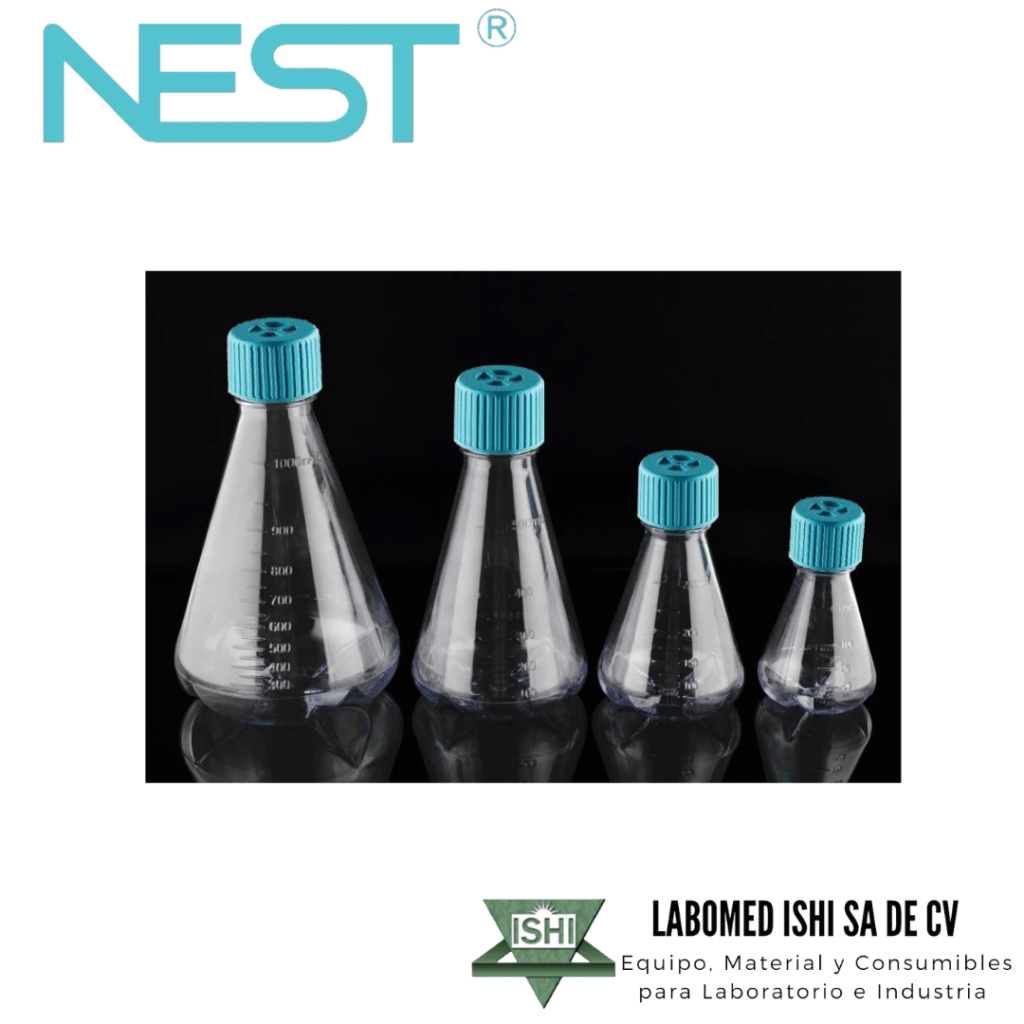 Matraces Erlenmeyer cónicos para PC de 125 ml, Venliado O Tapon ...